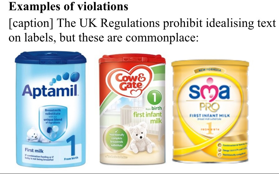 Save the Children Fund report on infant formula marketing ...